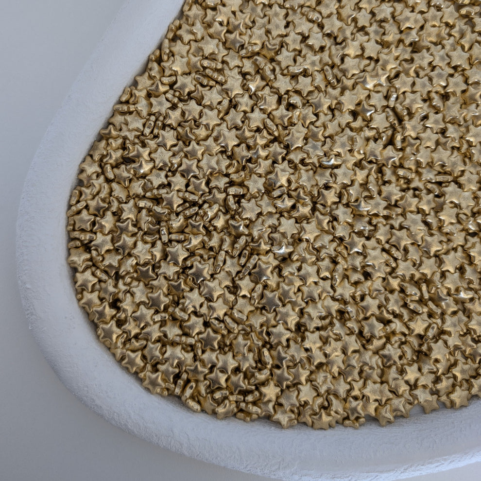 Shiny Gold Star Sprinkle 60g – Be Bold Bakes